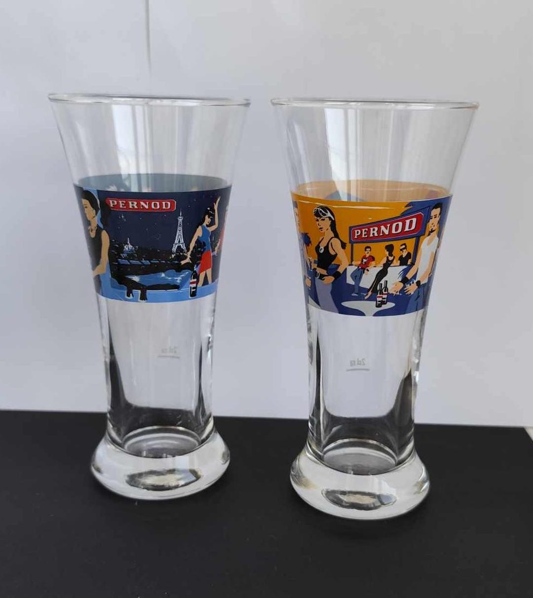 Set of 2 PERNOD Anisette Pastis Glasses From the 1980s. Retro French ...