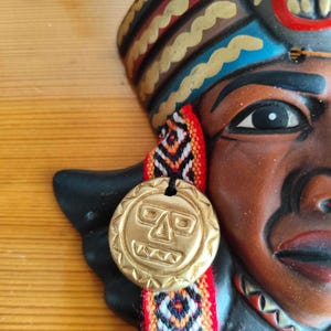 Peruvian Indian Mask. Clay Inca Mask. Traditional Souvenir From Peru ...