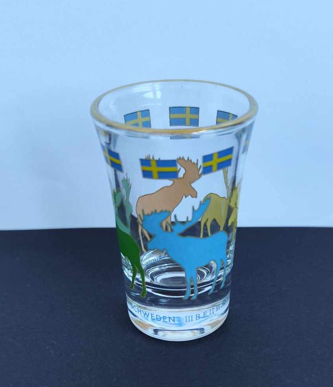 Vintage Swedish Glass Shot. Vintage Alcohol Shot. Little Drinking Glass ...