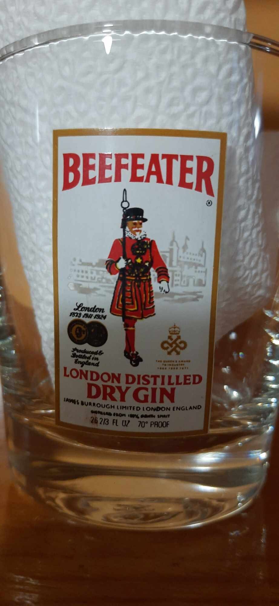 Beefeater London Dry Gin Promo Glass. Vintage Drinking Glass. Vintage ...