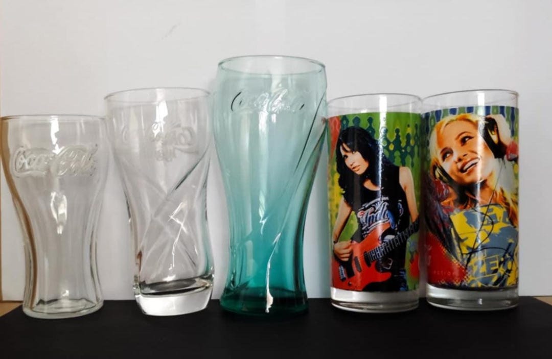 Vintage Coca-cola & Lipton Green Tea Glasses. Coke Collectibles. - Etsy