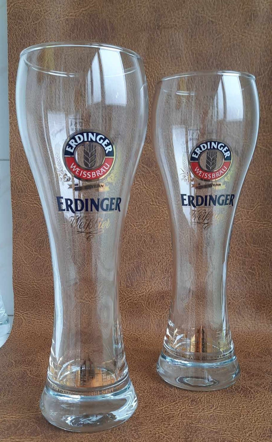 Rare Erdinger Weissbier Beer Glass. Erdinger Glassware. Drinking Goblet ...