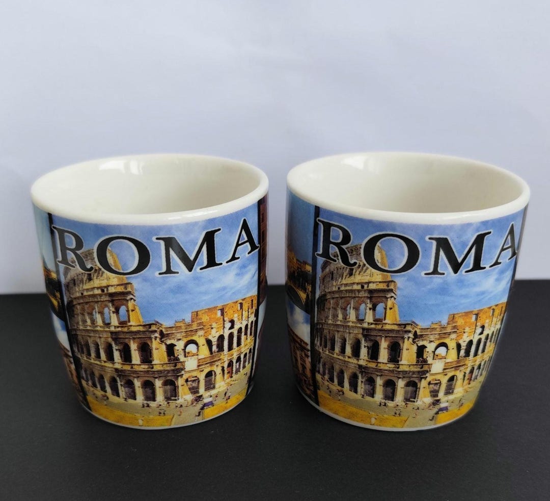 Rome Collectible Cups. Set of 2 Coffee Cups. Vintage Espresso Cups ...
