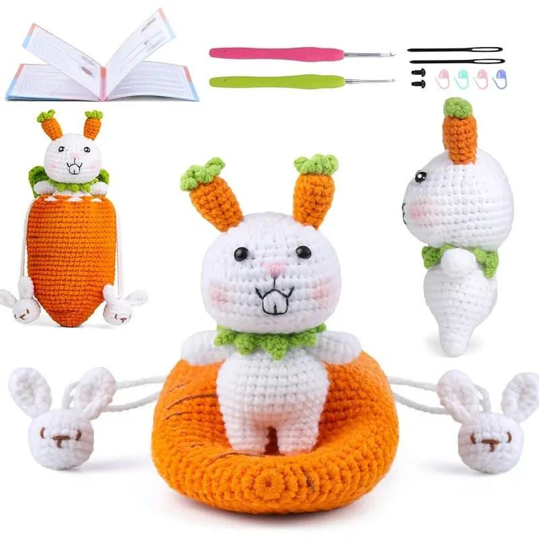 Learn How to Crochet Rabbit Pattern Doll Set With Step by Step Video ...