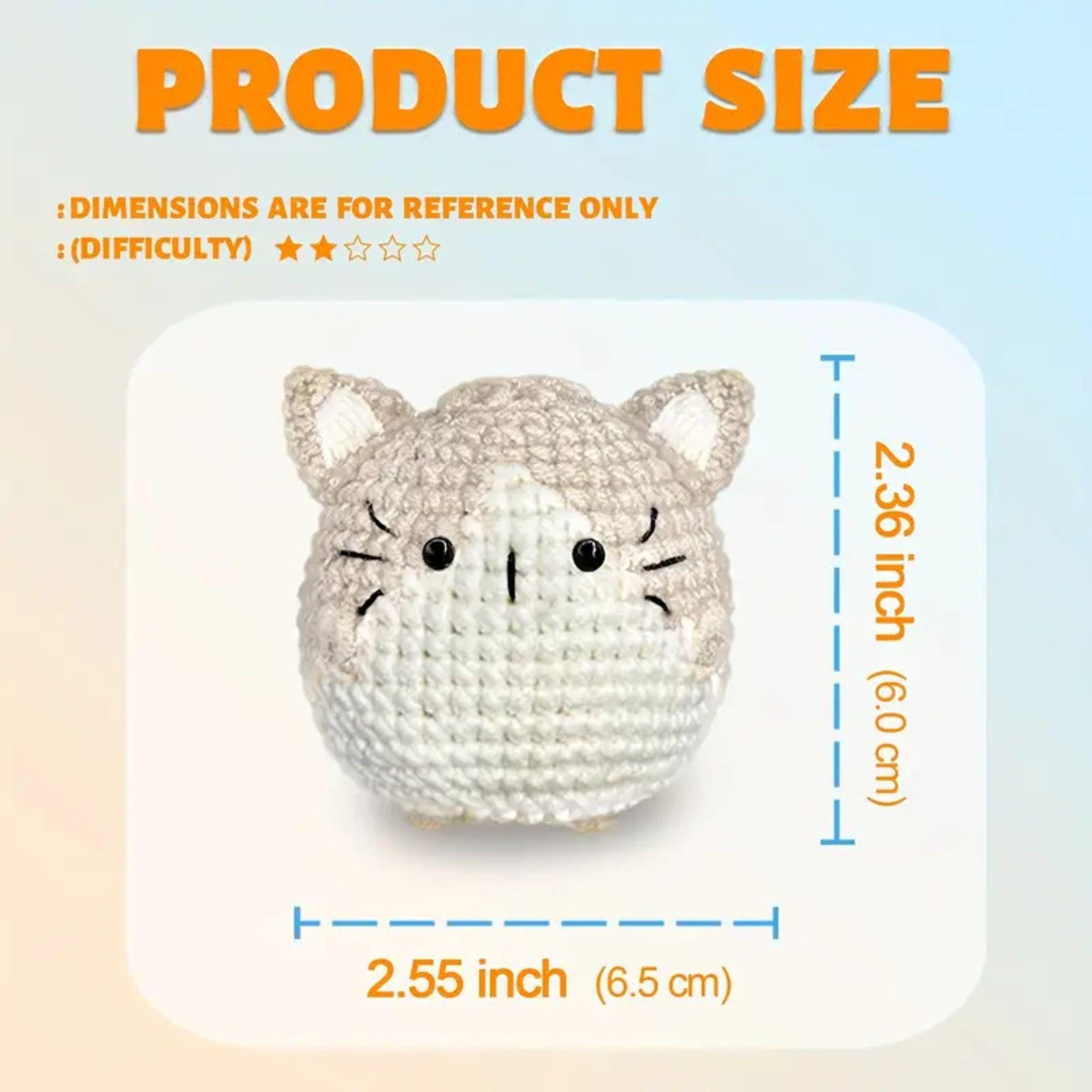 Kitty Cat Crochet Kit, Crochet Starter Kit for Beginners and Adults ...