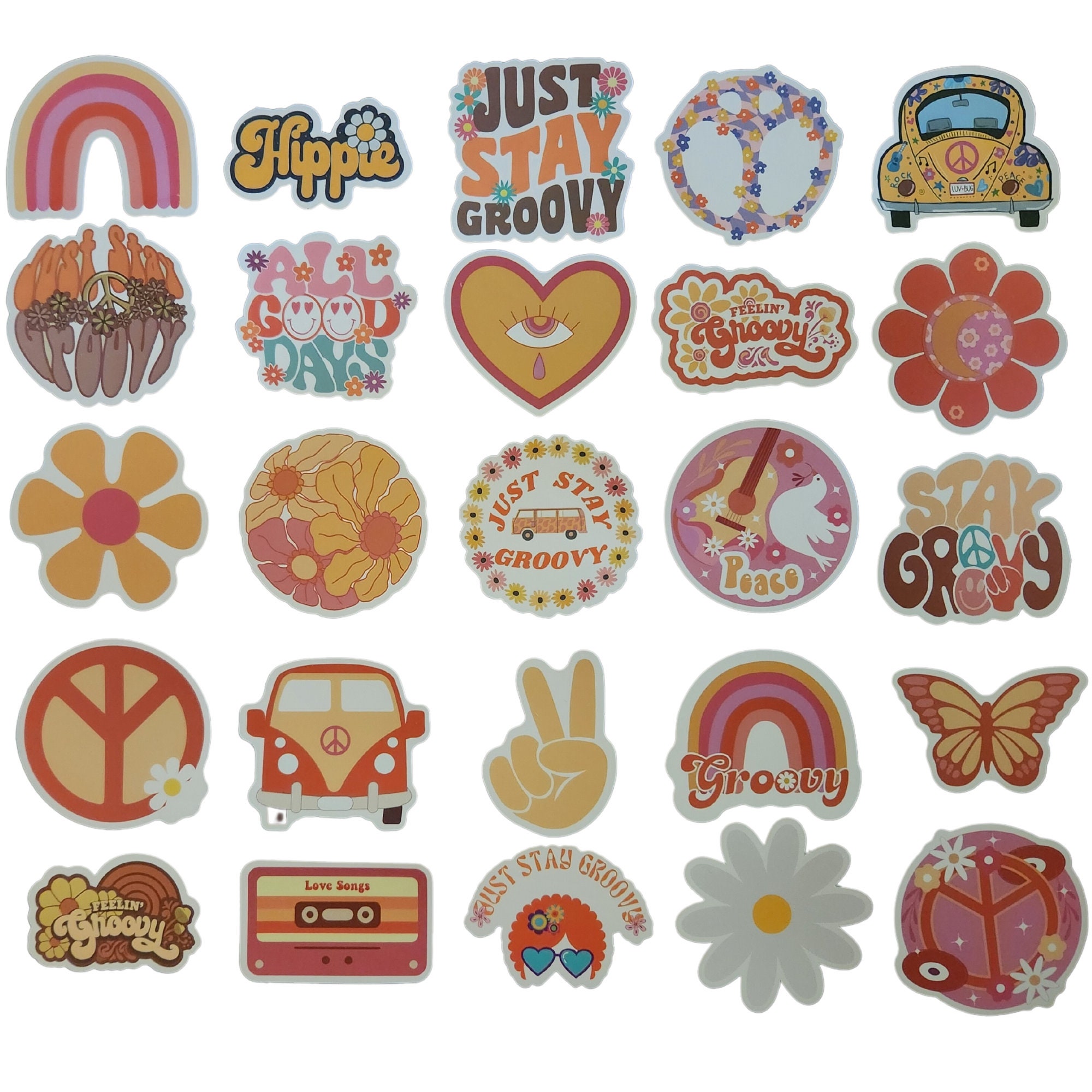 Boho Stickers 25 Pack Free Spirit Aesthetic Stickers - Etsy