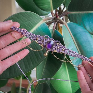 Goddess Macrame Tiara, Stone Tiara Crown, Tiger's Eye Macrame Tiara ...