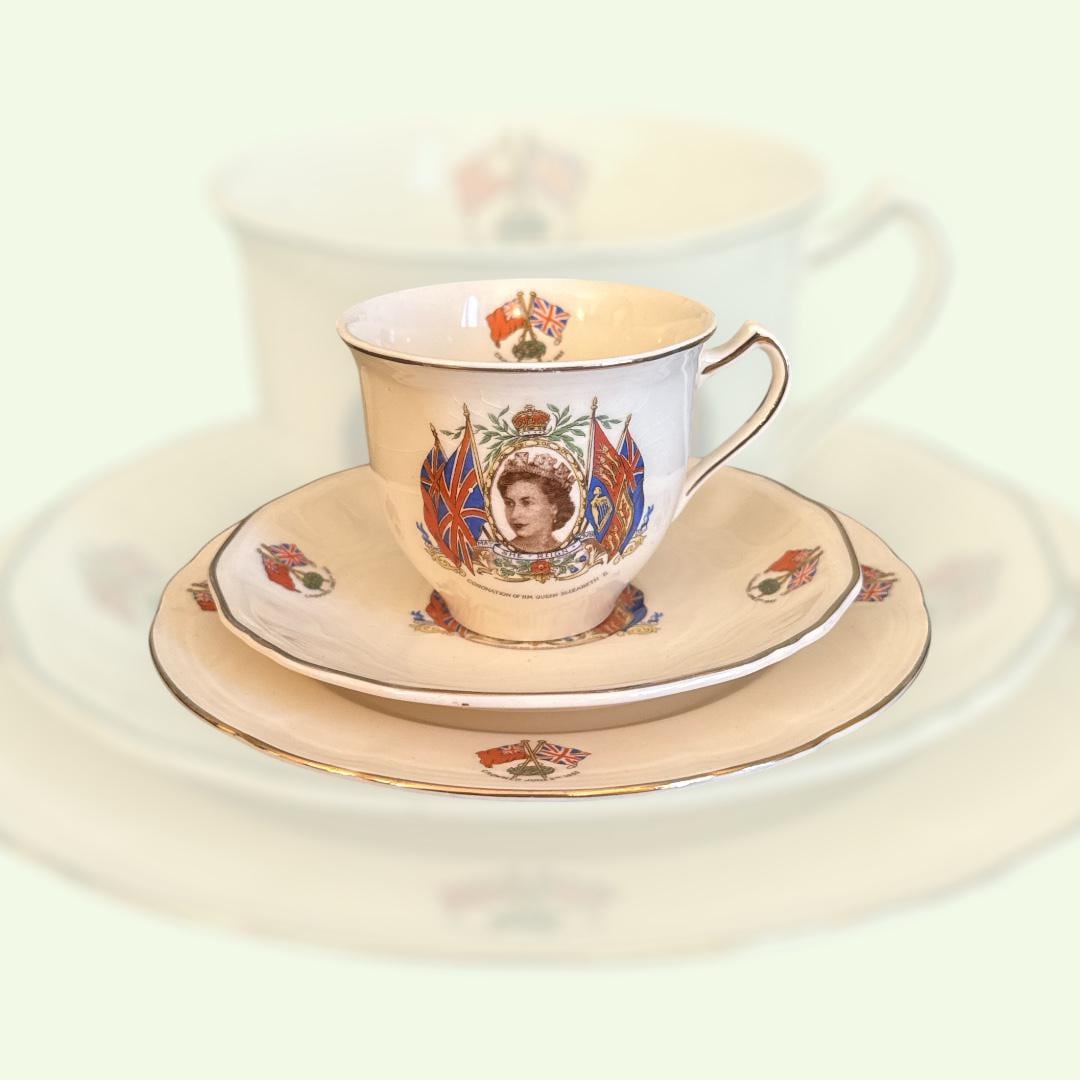 Queen Elizabeth II 1953 Tea Set - Alfred Meakin England Coronation Cup ...