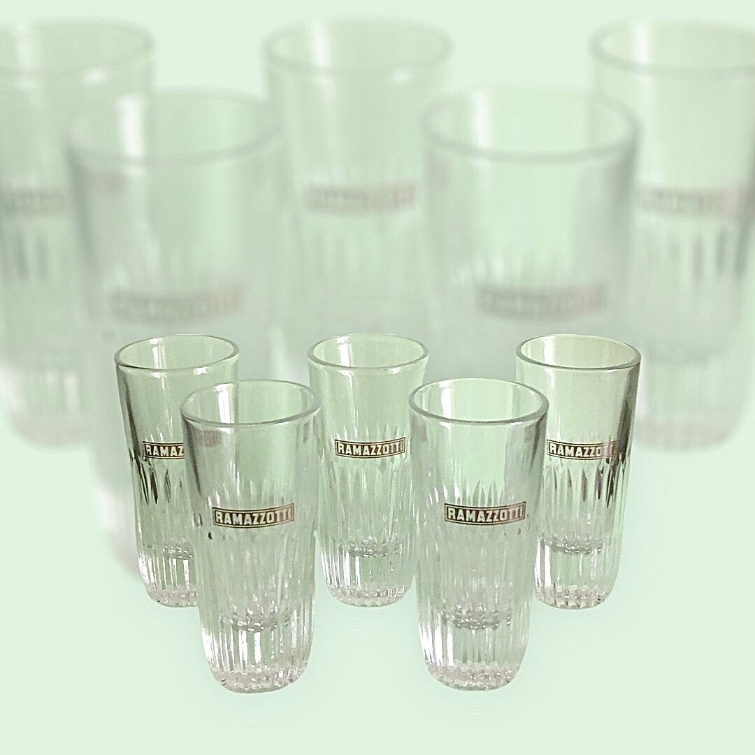 Set of 5 Vintage Ramazzotti Glasses From the 1960s – Amaro Italiano ...