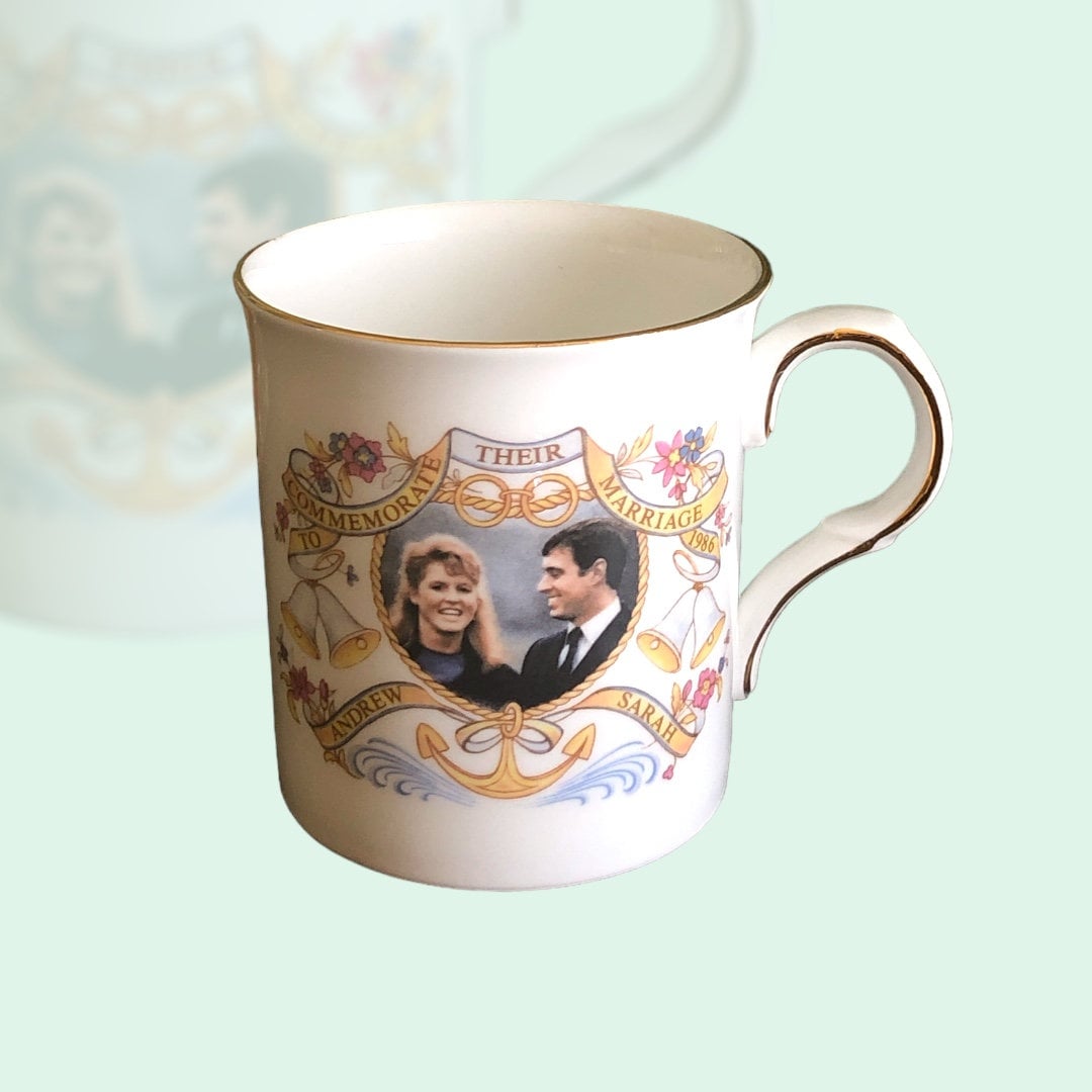 Prince Andrew and Sarah Ferguson Wedding Commemorative Mug 1986 ...