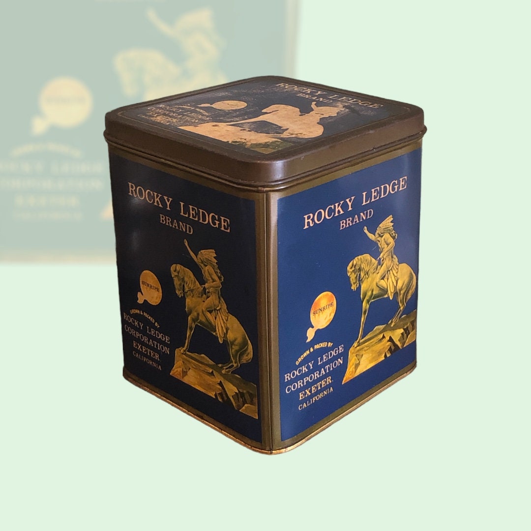 Vintage “rocky Ledge Brand” Tin Box - Exeter, California - Etsy