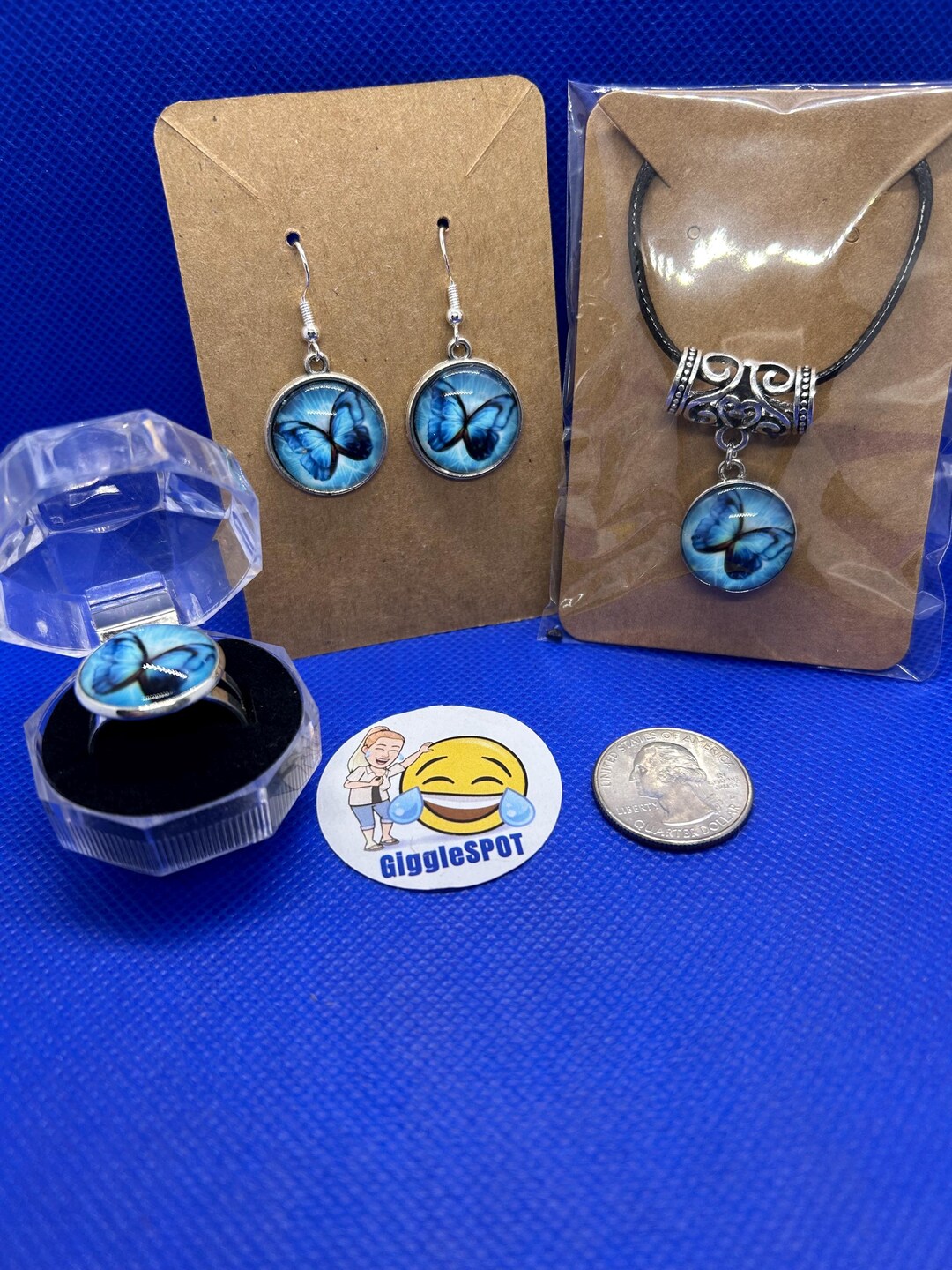Blue Butterfly Gift Set - Etsy