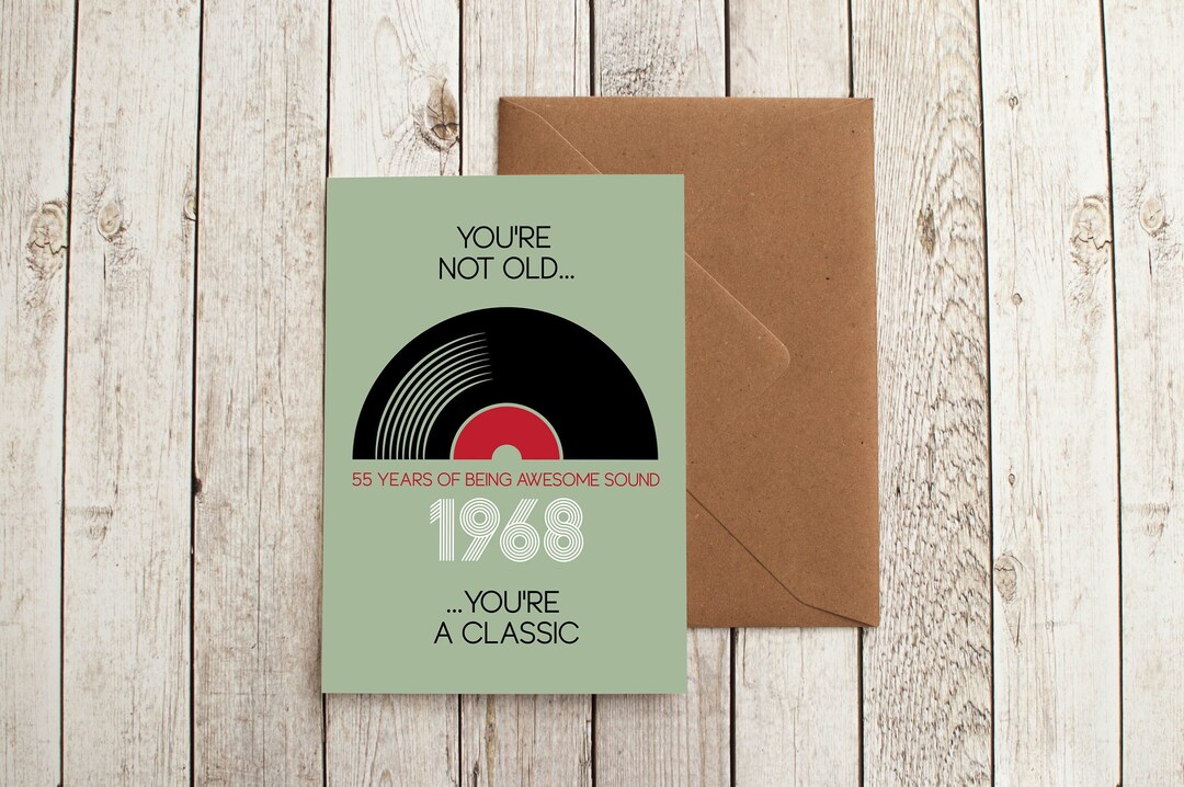 Record Birthday Card Personalise by Yourself Printable - Etsy