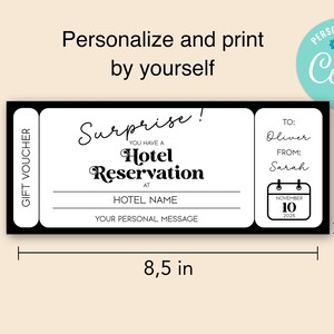 Modèle de chèque-cadeau pour un bon d'hôtel Modèle de bon pour un hôtel ...