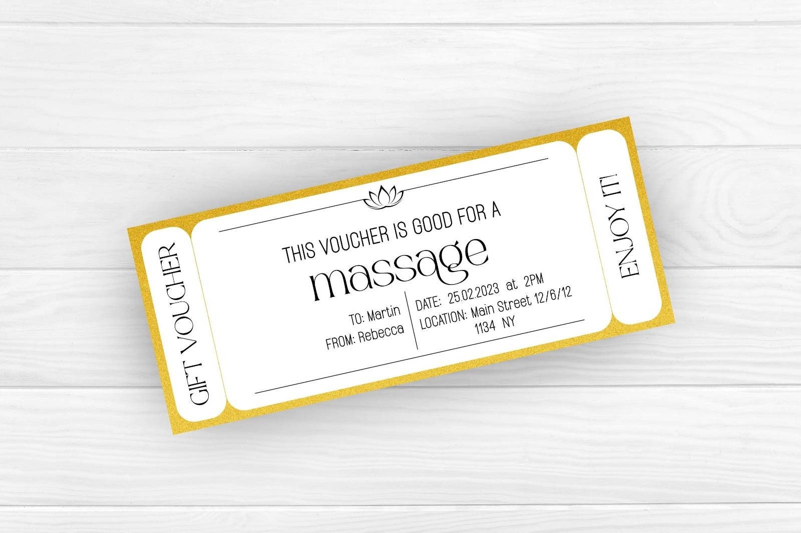Massage gutschein Geschenk - Bearbeitbarer Text - SOFORT DOWNLOAD ...
