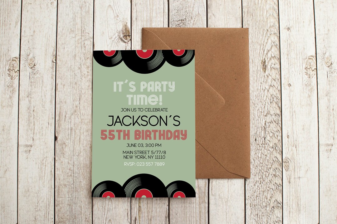 Music Freak Invite - Editable Birthday Invitation - Printable Party Hit ...