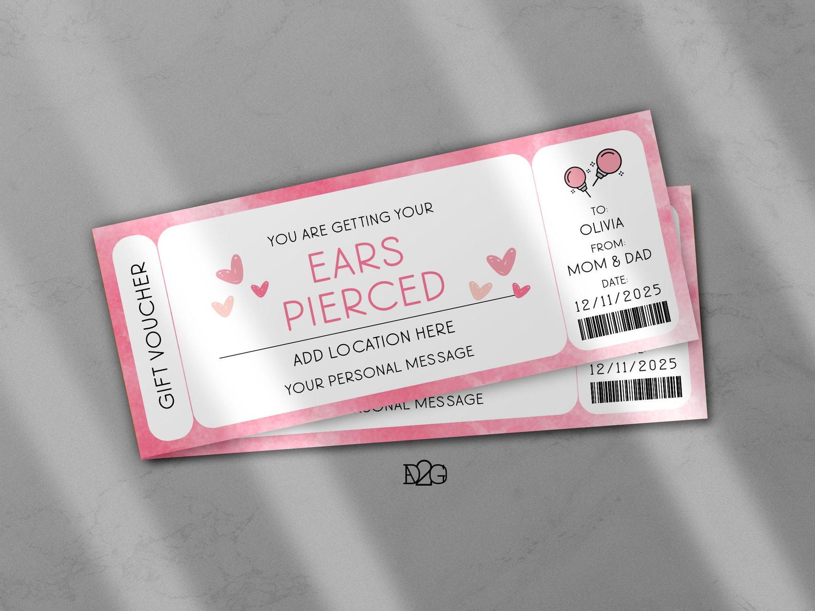 Piercing Voucher Ear Piercing Gift Certificate Template Septum Ring ...