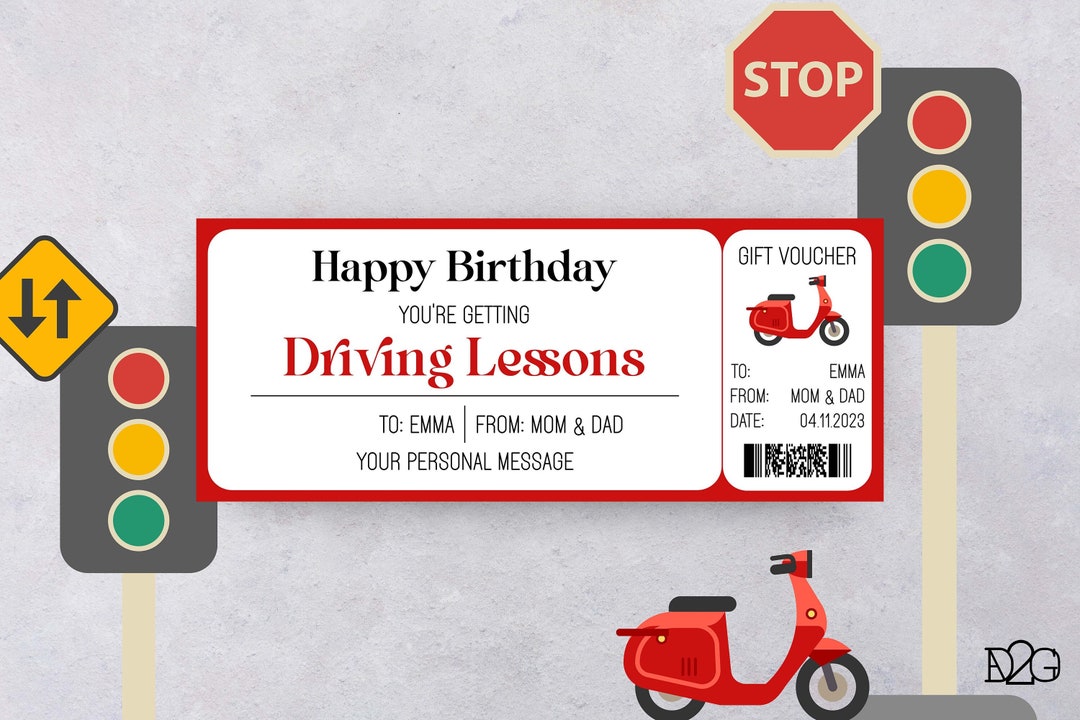 Driving Lessons Scooter Gift Certificate Motor Bike Driving School ...