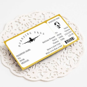 Aircraft Surprise - Personalise Boarding Pass - Printable Airline ...