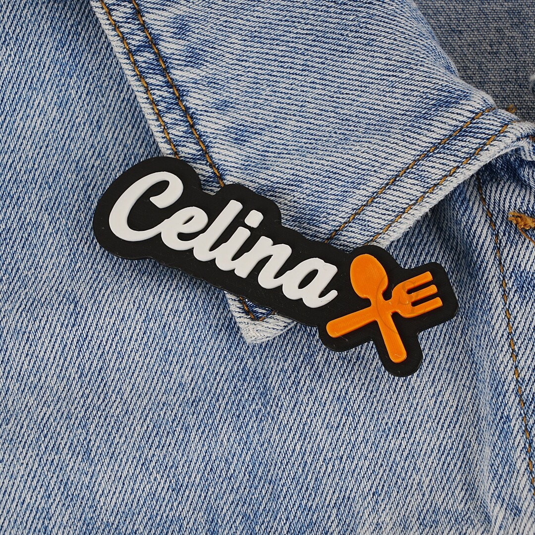 Personalized Chef Name Badge, Custom Magnetic Name Tag, 3D Printed Name ...