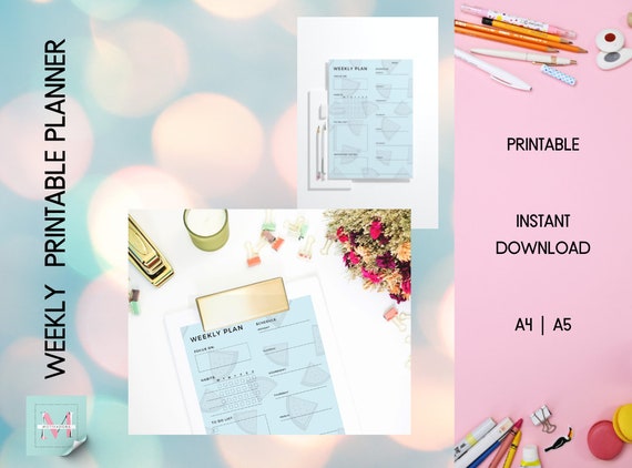 Weekly Printable Planner Habit Tracker - Etsy