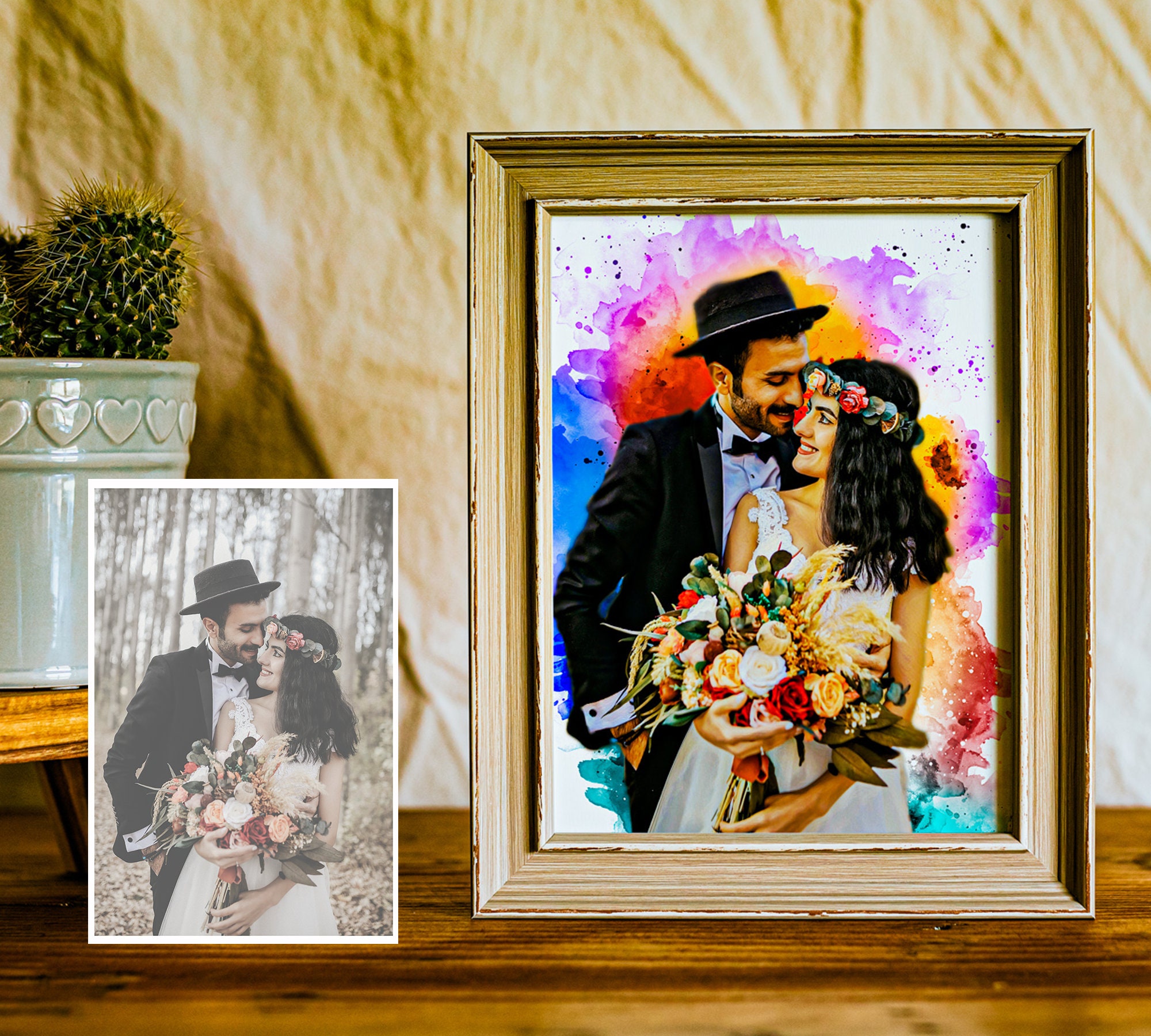 Silhouette Portrait Silhouette From Your Photo Custom - Etsy