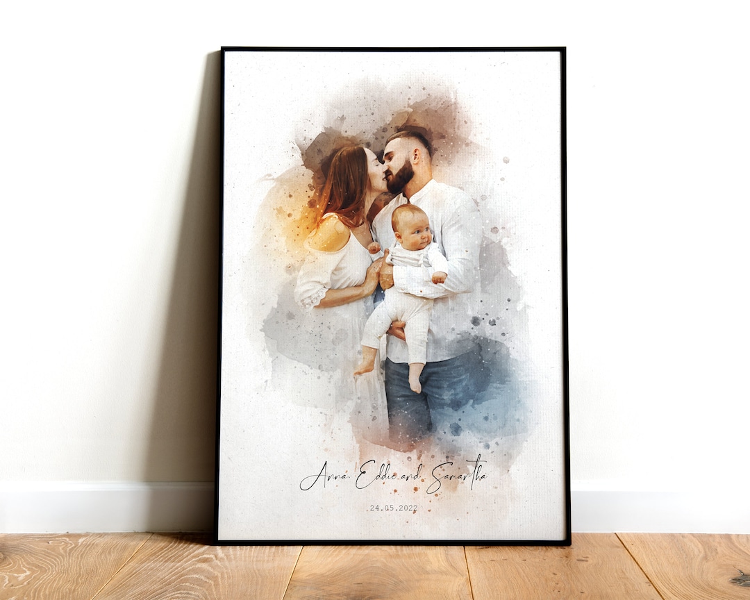 Fathers Day Gifts, Custom Portrait, Family Portrait, Portrait From ...