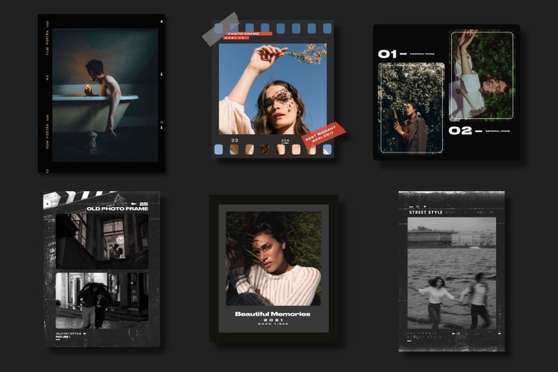 Kodak & Fuji Film Frames for Photoshop (PNG) - Etsy