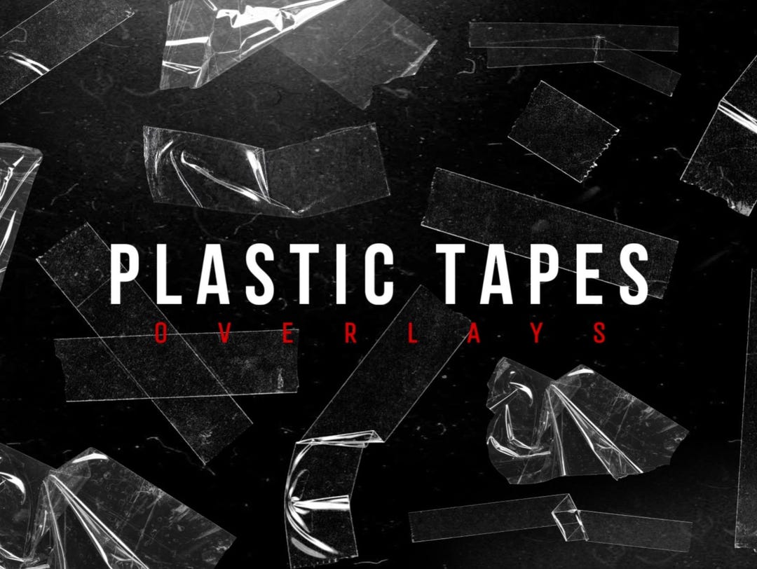 Plastic Tape Overlays: 100+ PNG Texture Elements (digital Download) - Etsy