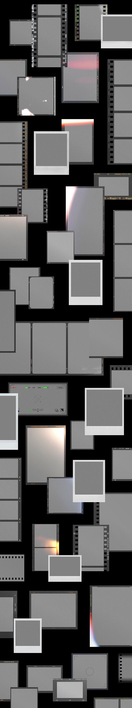 Film Frame Mockup Template Bundle | Film Frame for Instagram | Negative ...