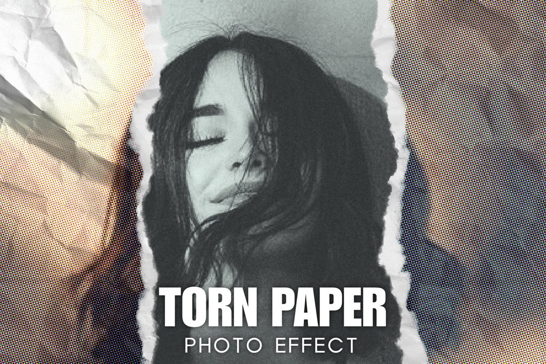 Torn Paper Photo Effect | Paper Torn Effect | Broken Paper Photo ...