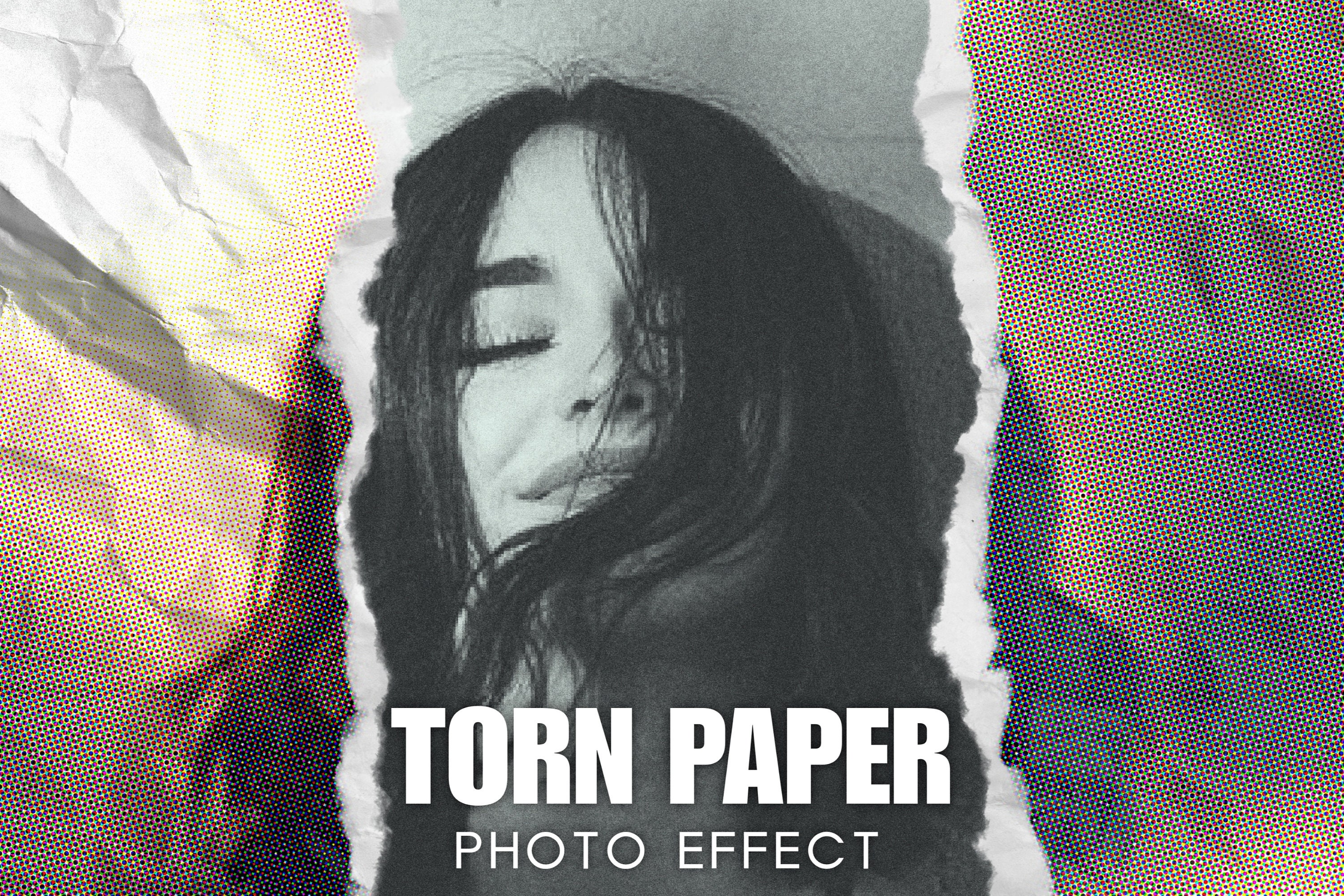 Torn Paper Photo Effect | Paper Torn Effect | Broken Paper Photo ...