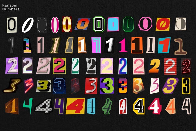 Ransom Note Letters Kit: 1000+ Cut-out PNG Elements - Etsy