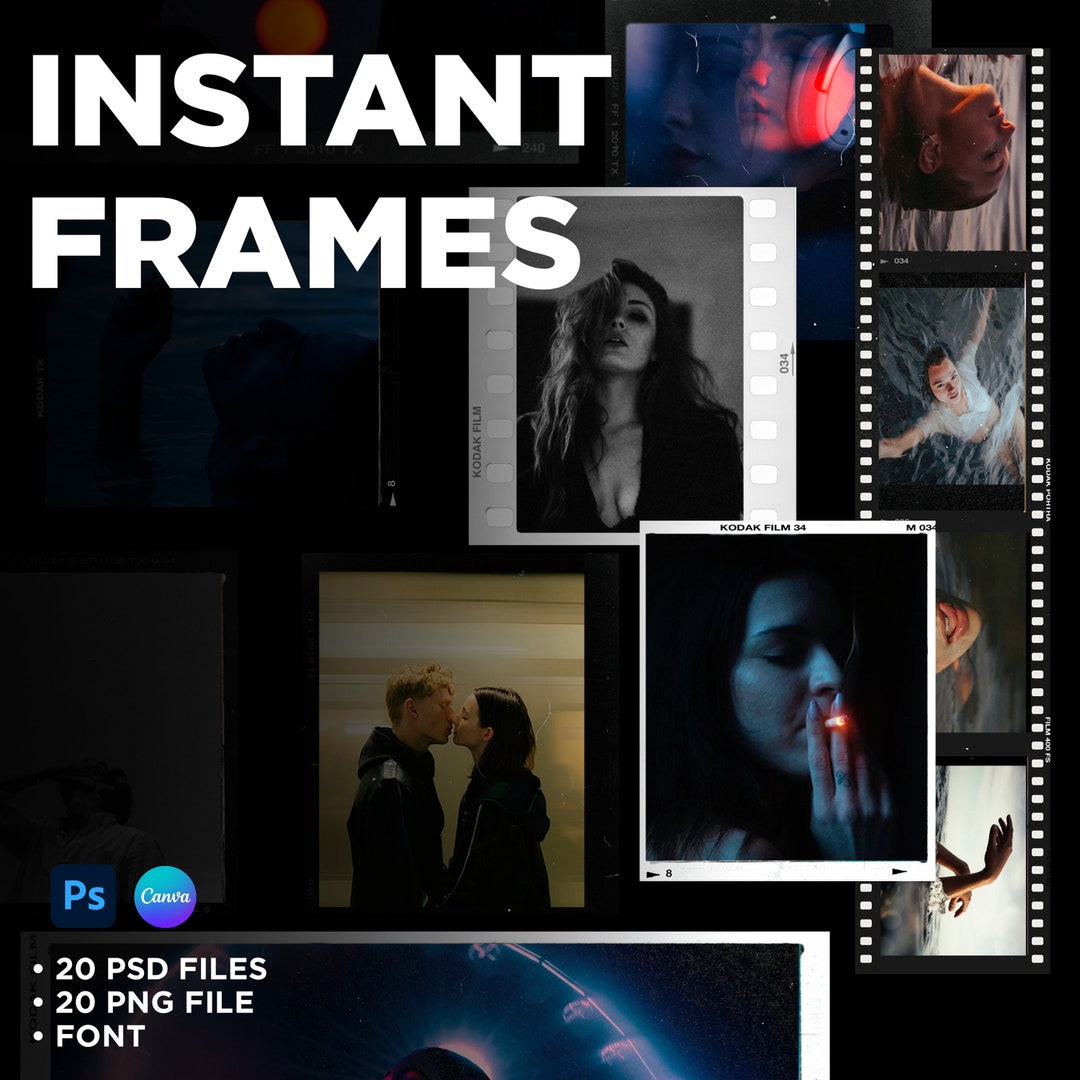 Instant Film Frame Overlay | Film Frame Overlay - Etsy