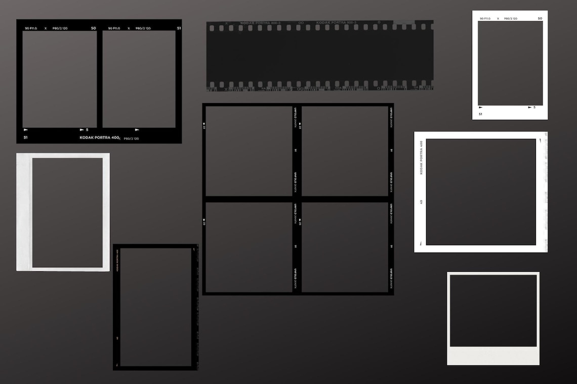 Vintage Film Frame Instagram Templates: Kodak Board, Canva & PSD ...