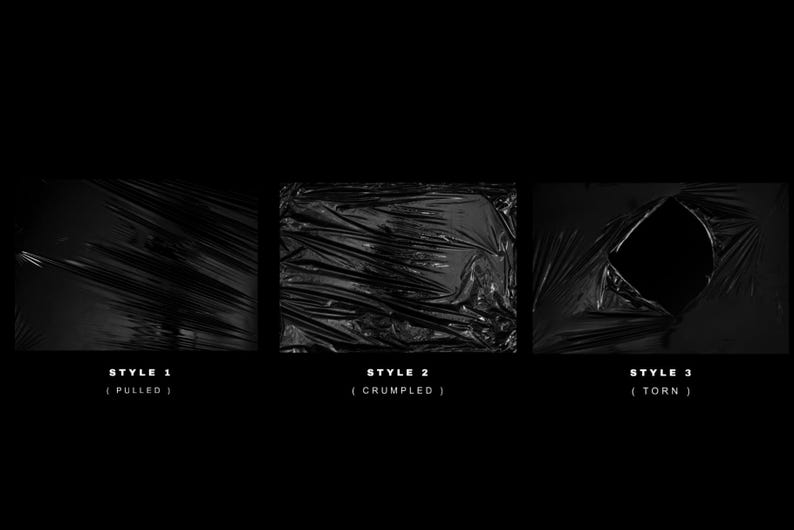Plastic Wrap Effect Overlays for Photoshop, Canva | Plastic Wrap ...
