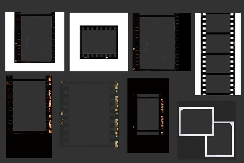 150+ Analog Film Frame Overlays: PNG Photo Effects (digital Download ...