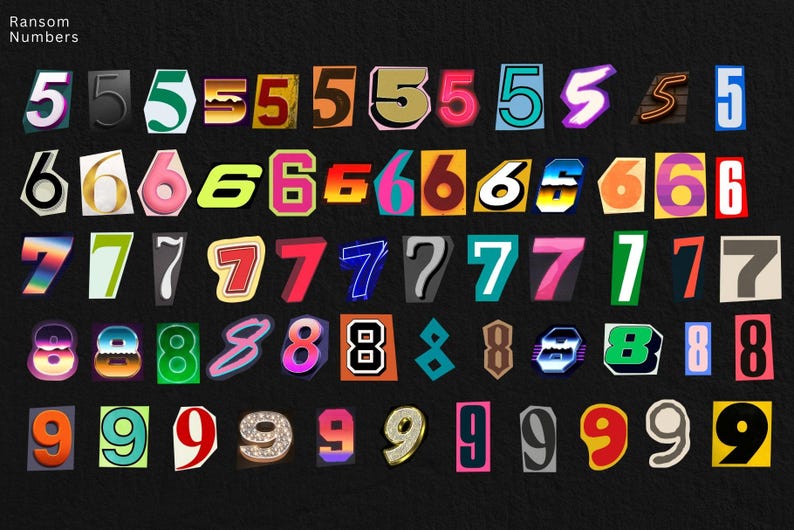 Ransom Note Letters Kit: 1000+ Cut-out PNG Elements - Etsy