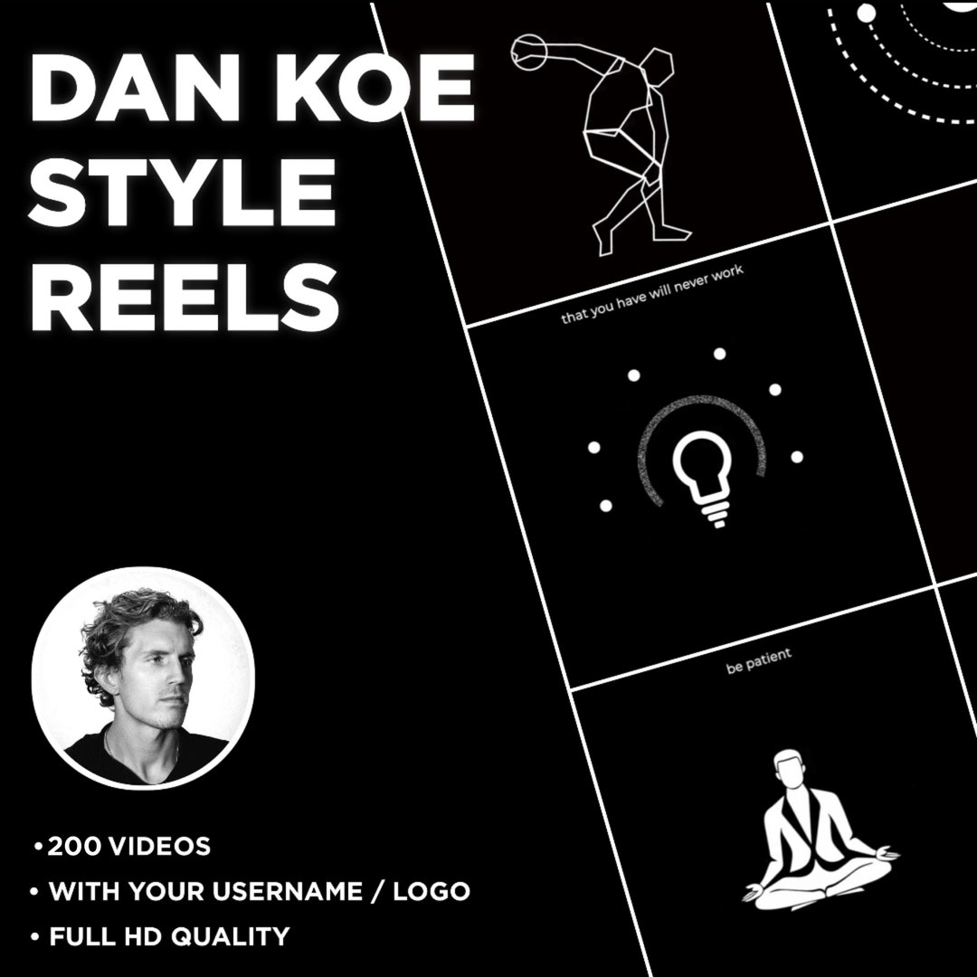 Dan Koe Style Motivation Reels | Animated Reels, Instagram Reels ...