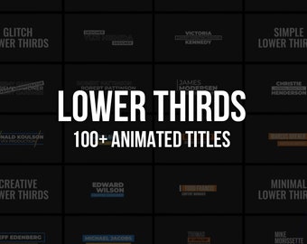 100 ANIMATED LOWER THIRDS for Premiere Pro Big Titles, Texts, Openers ...