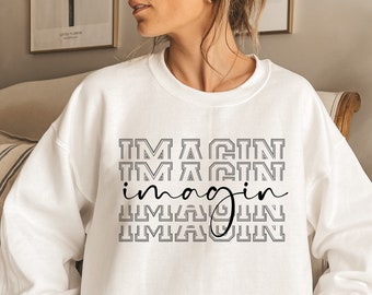 John Lennon Imagine Sweatshirt - Etsy