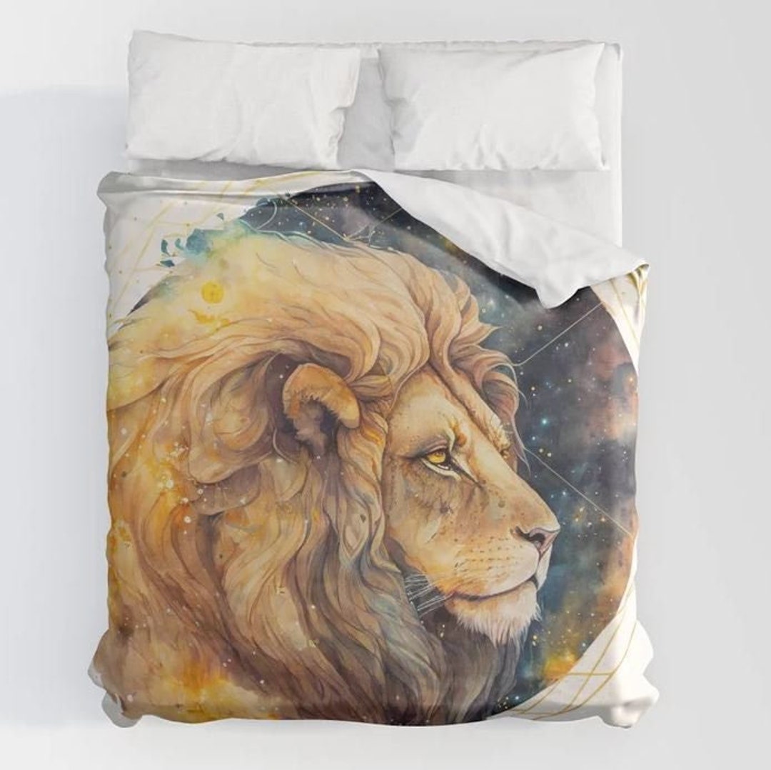 Leo Zodiac Sign Duvet Cover, Color Bedding Horoscope, Boho Bedding ...