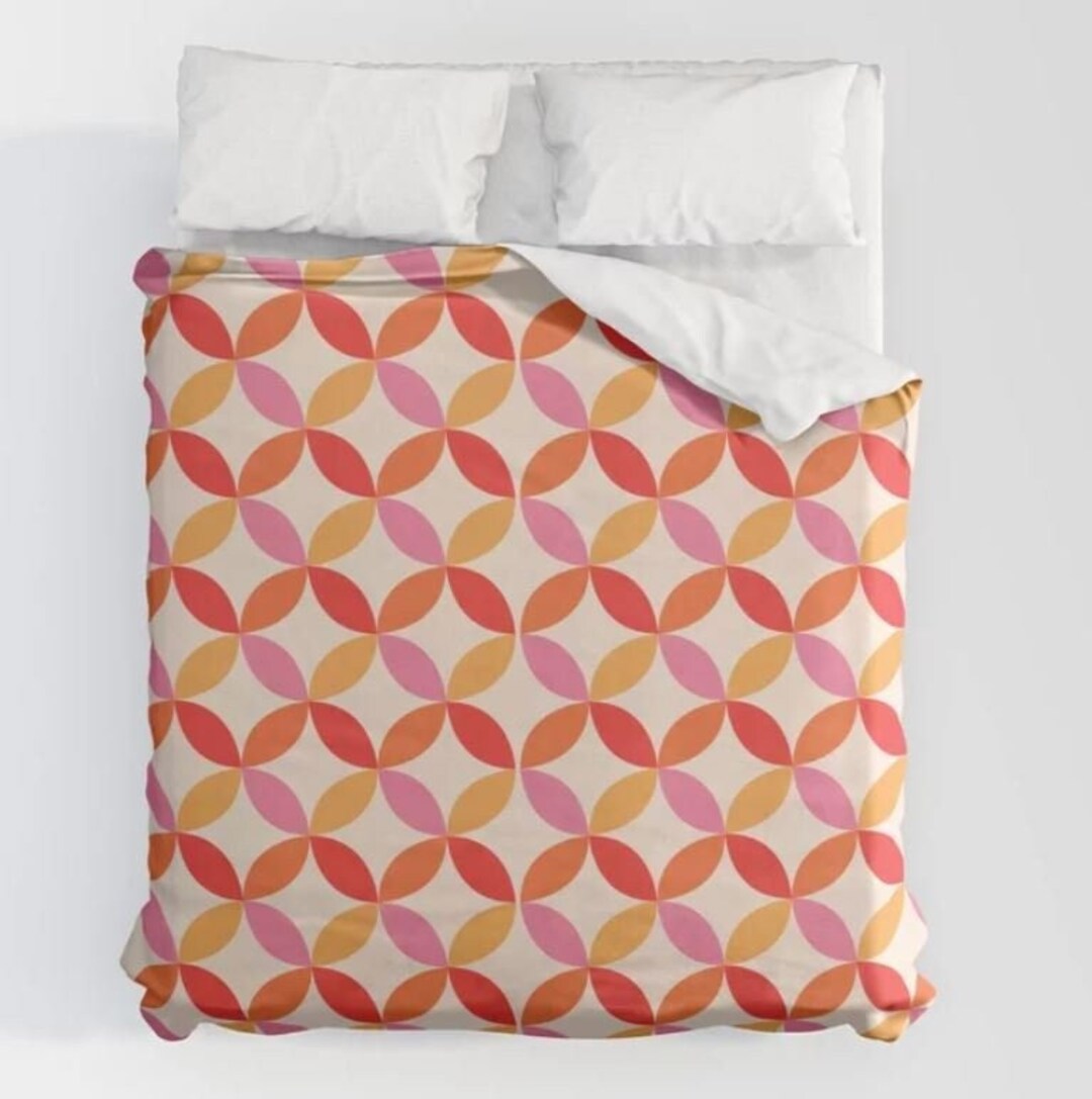 Mid Century and Retro-inspired Duvet Cover, Modern Vintage Duvet Cover ...