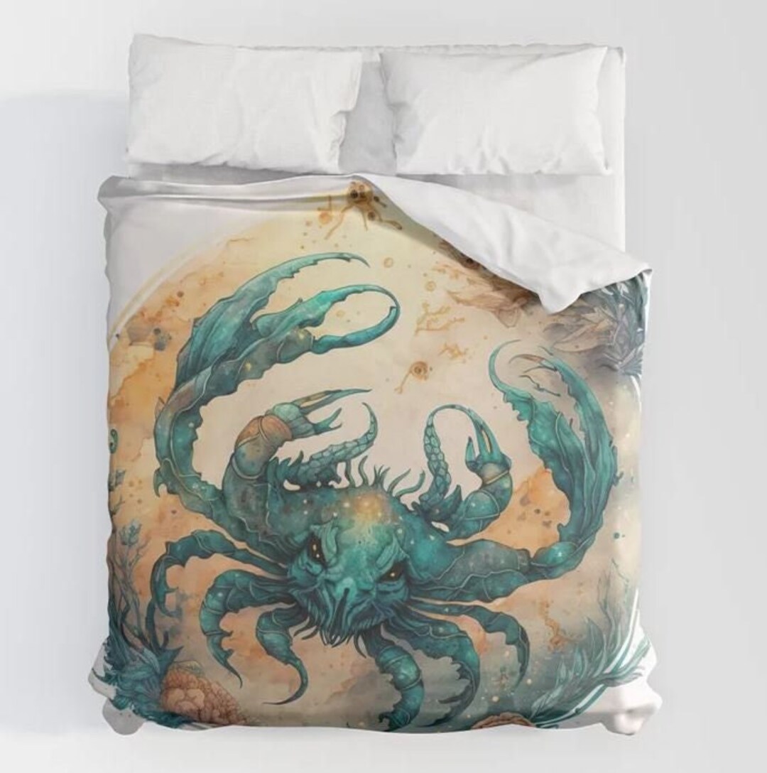 Leo Zodiac Sign Duvet Cover, Color Bedding Horoscope, Boho Bedding ...