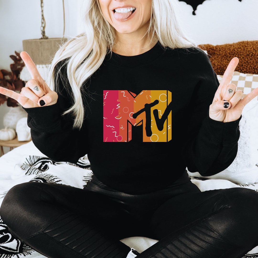 MTV Logo Classic MTV Logo 80s Print Design Sweatshirt, MTV Logo ...