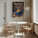 Retro Blue Coffee Poster, Italian Espresso Print, Retro Coffee Art ...