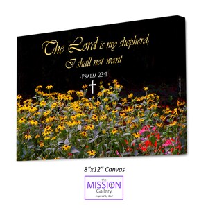 PSALM 23:1, the Lord is My Shepherd, I Shall Not Want, Scripture Canvas ...