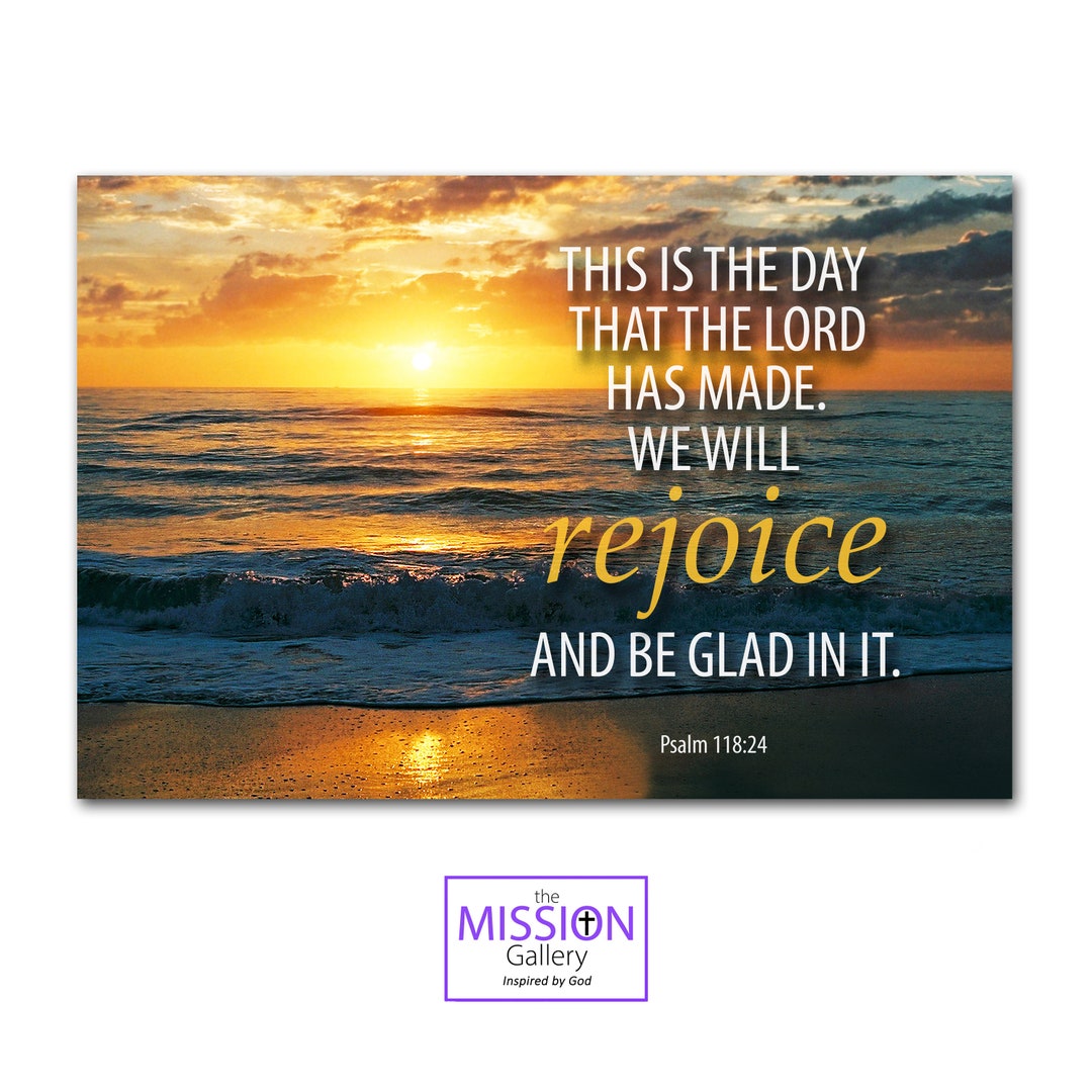 Psalm 118:24, This is the Day That the Lord Has Made, Scripture Canvas ...