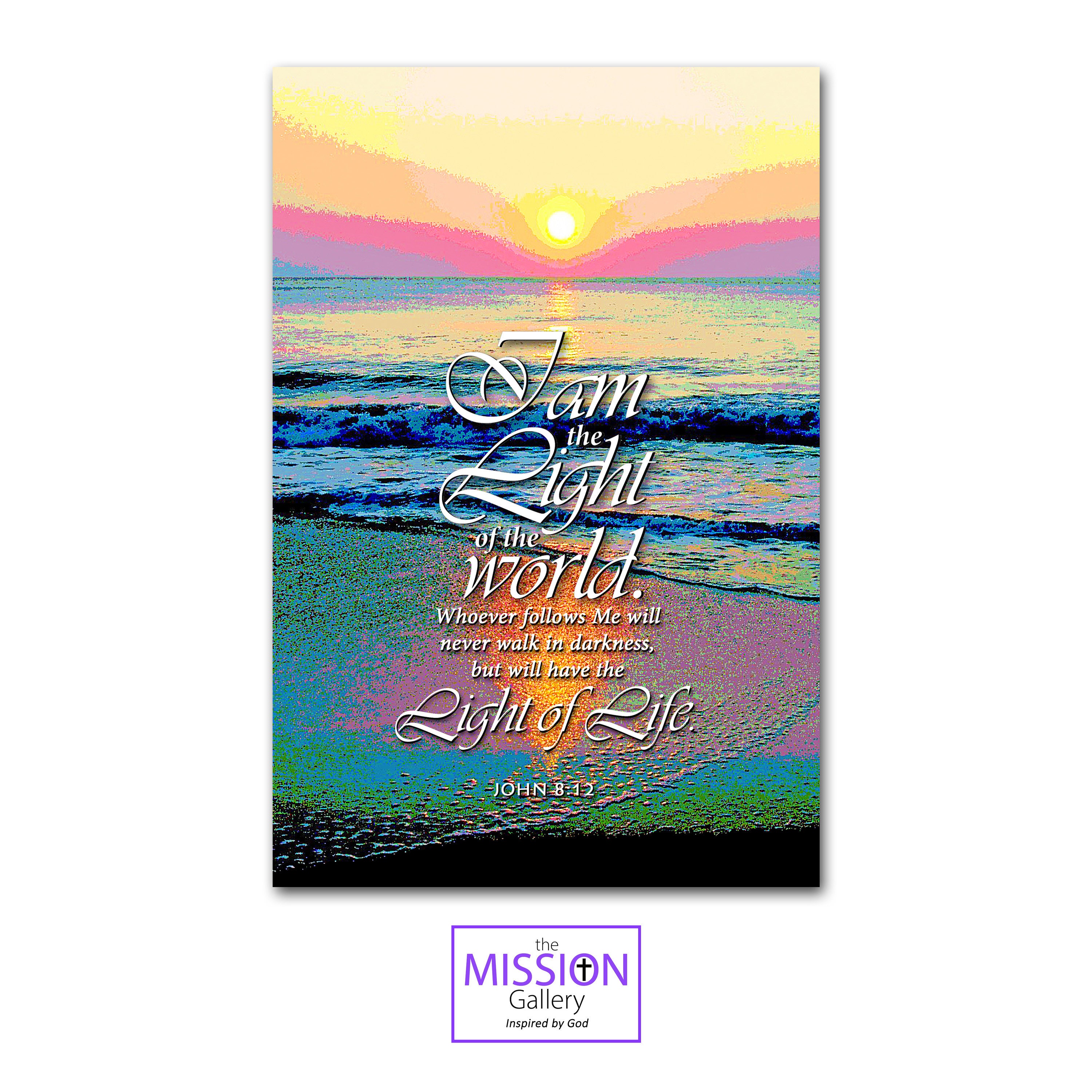 John 8:12, I Am the Light of the World, Scripture Wall Canvas ...