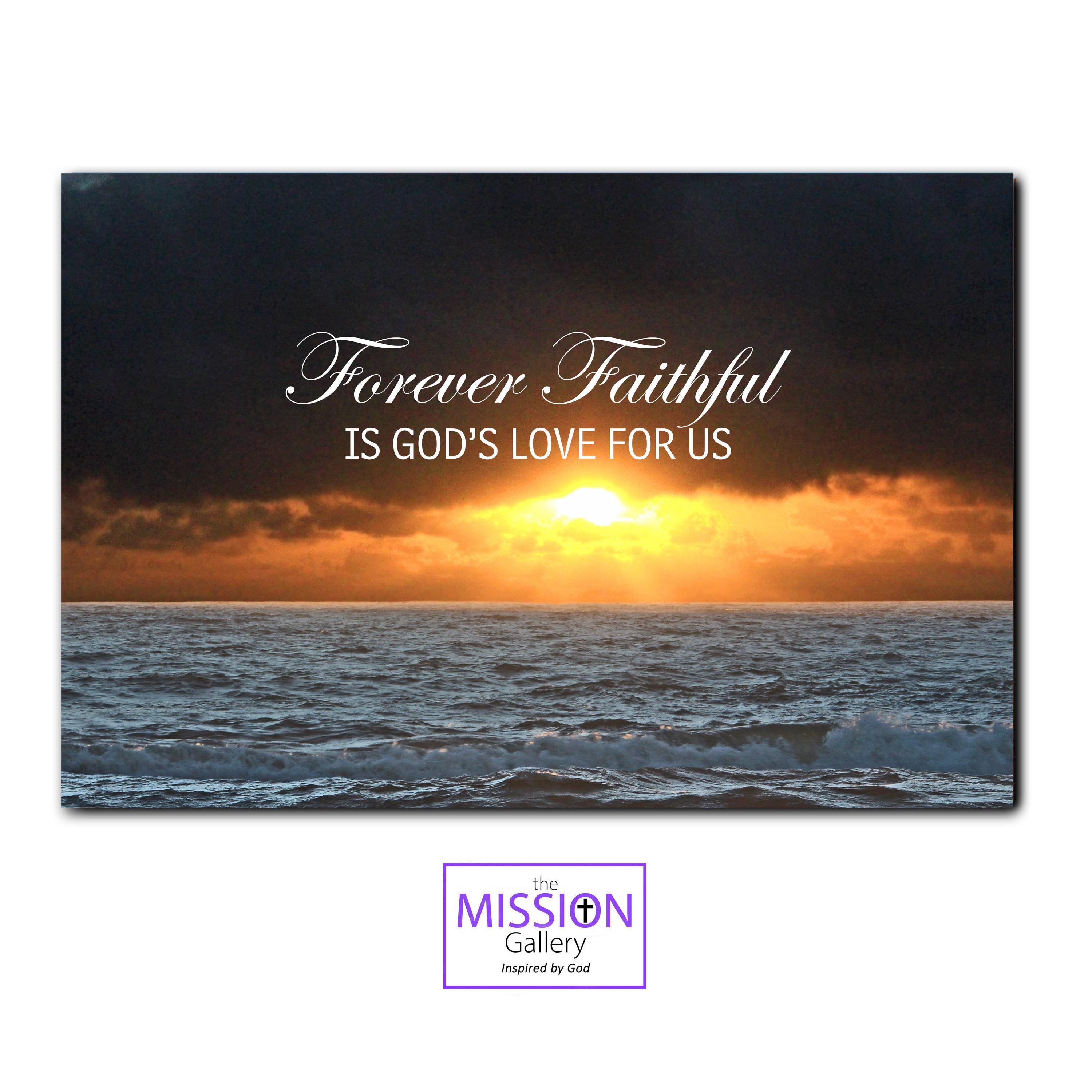 FOREVER FAITHFUL is God's Love for Us. Scripture Wall Canvas, Scripture ...